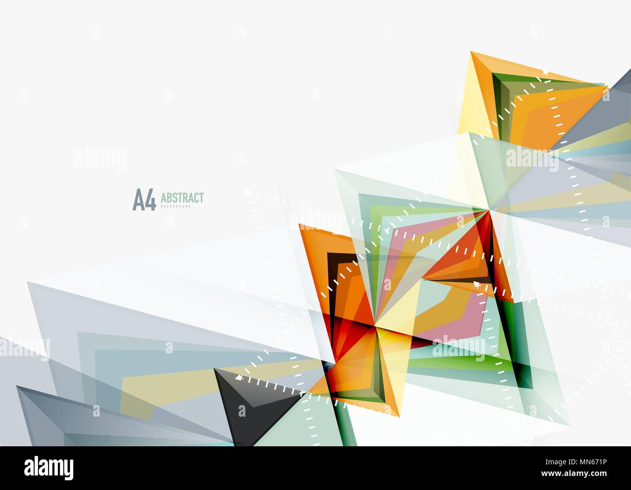 Triangular low poly vector a4 size geometric abstract template ...