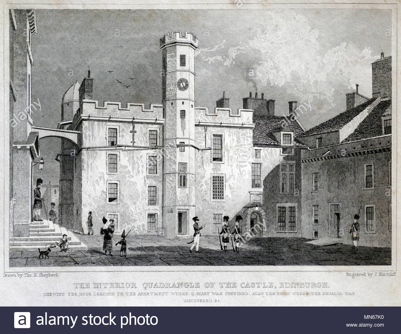History engraving edinburgh castle hi-res stock photography and images ...