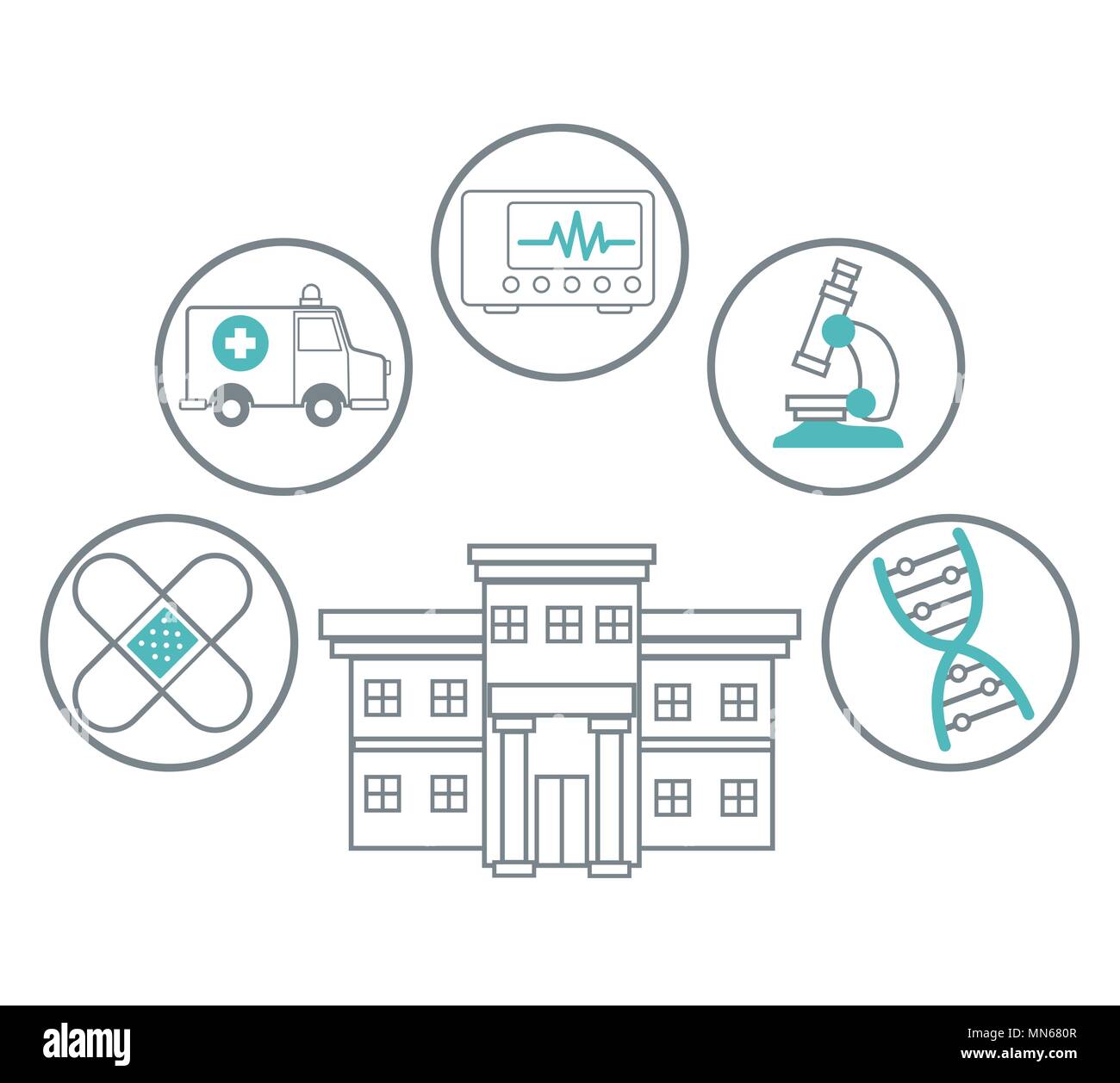 Dna heart medical concept Cut Out Stock Images & Pictures - Alamy