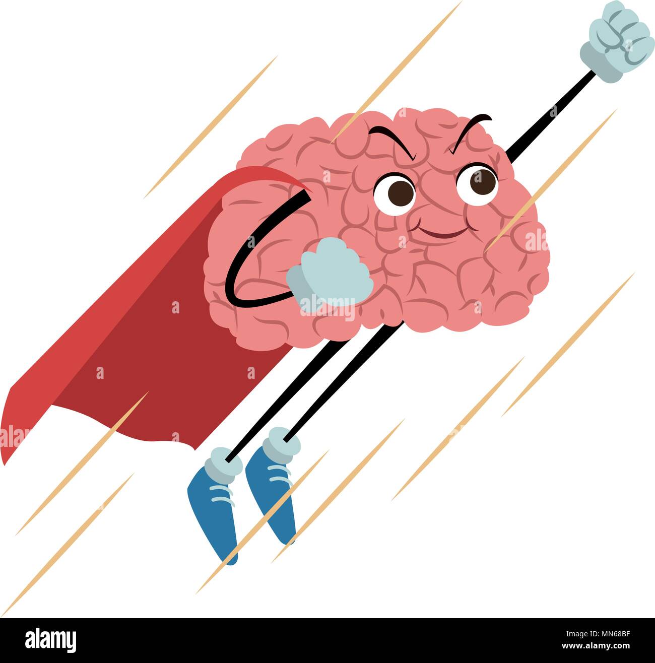 Funny superhero brain cartoon Stock Vector Image & Art - Alamy