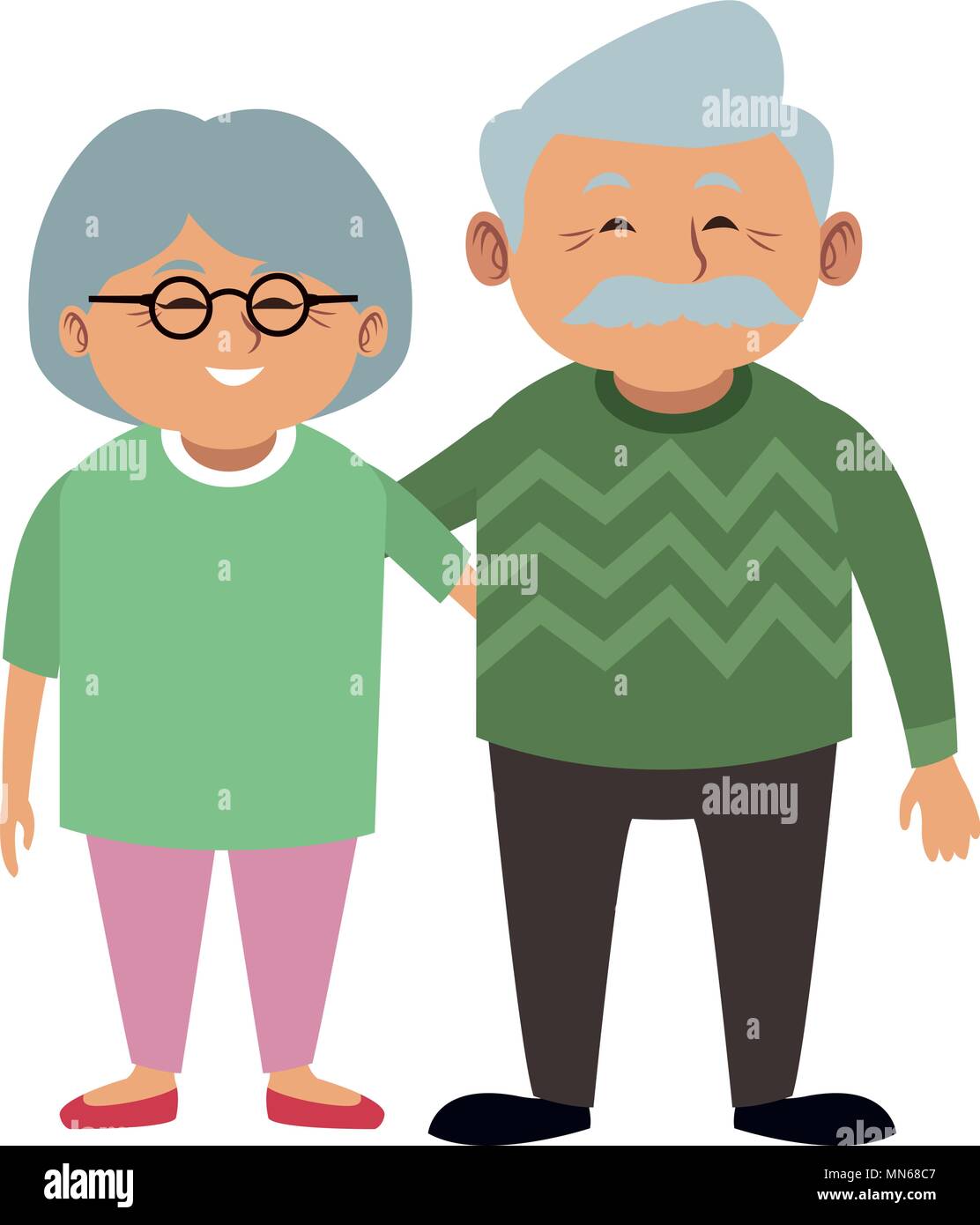 Cute grandparents couple cartoon Stock Vector Image & Art - Alamy