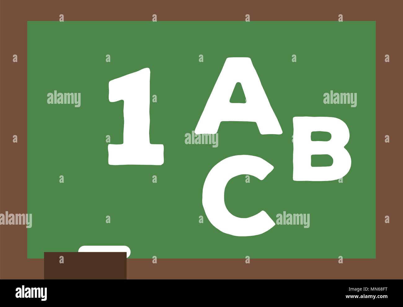 School blackboard with numbers and letters Stock Vector Image & Art - Alamy