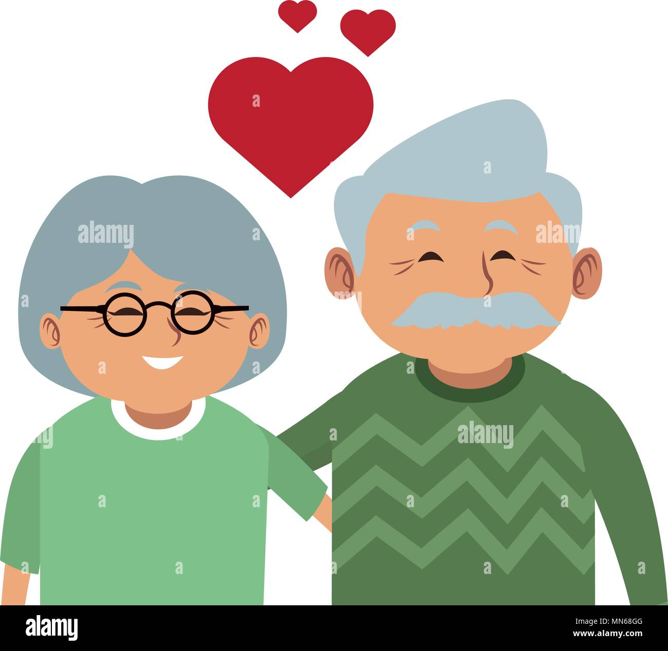 Cute grandparents couple cartoon Stock Vector Image & Art - Alamy