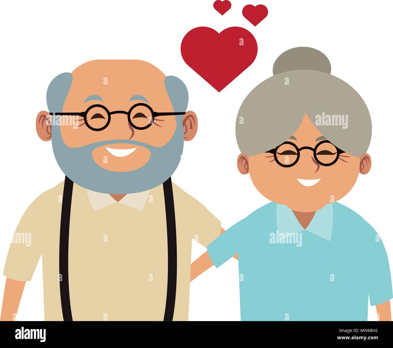 Cute grandparents couple cartoon Stock Vector Image & Art - Alamy
