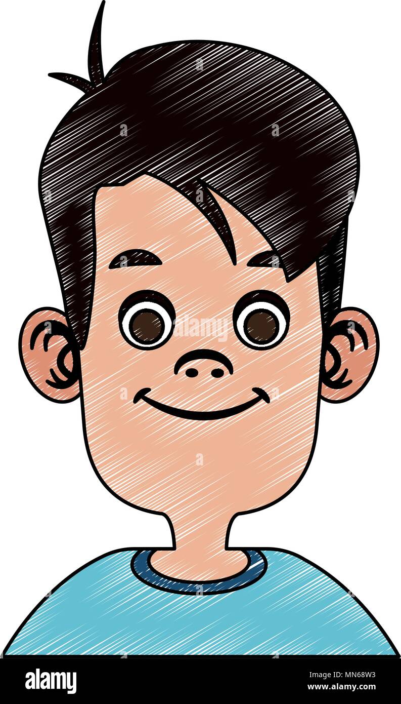 Cute boy cartoon scribble Stock Vector Image & Art - Alamy