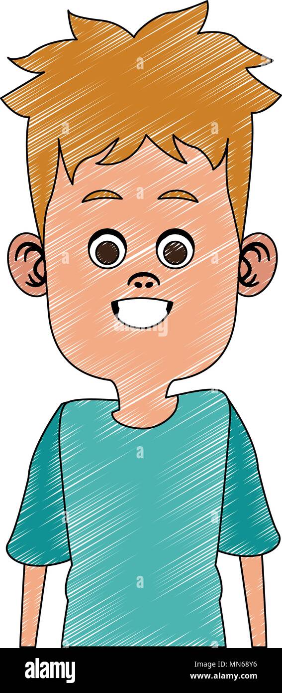 Cute boy cartoon scribble Stock Vector Image & Art - Alamy