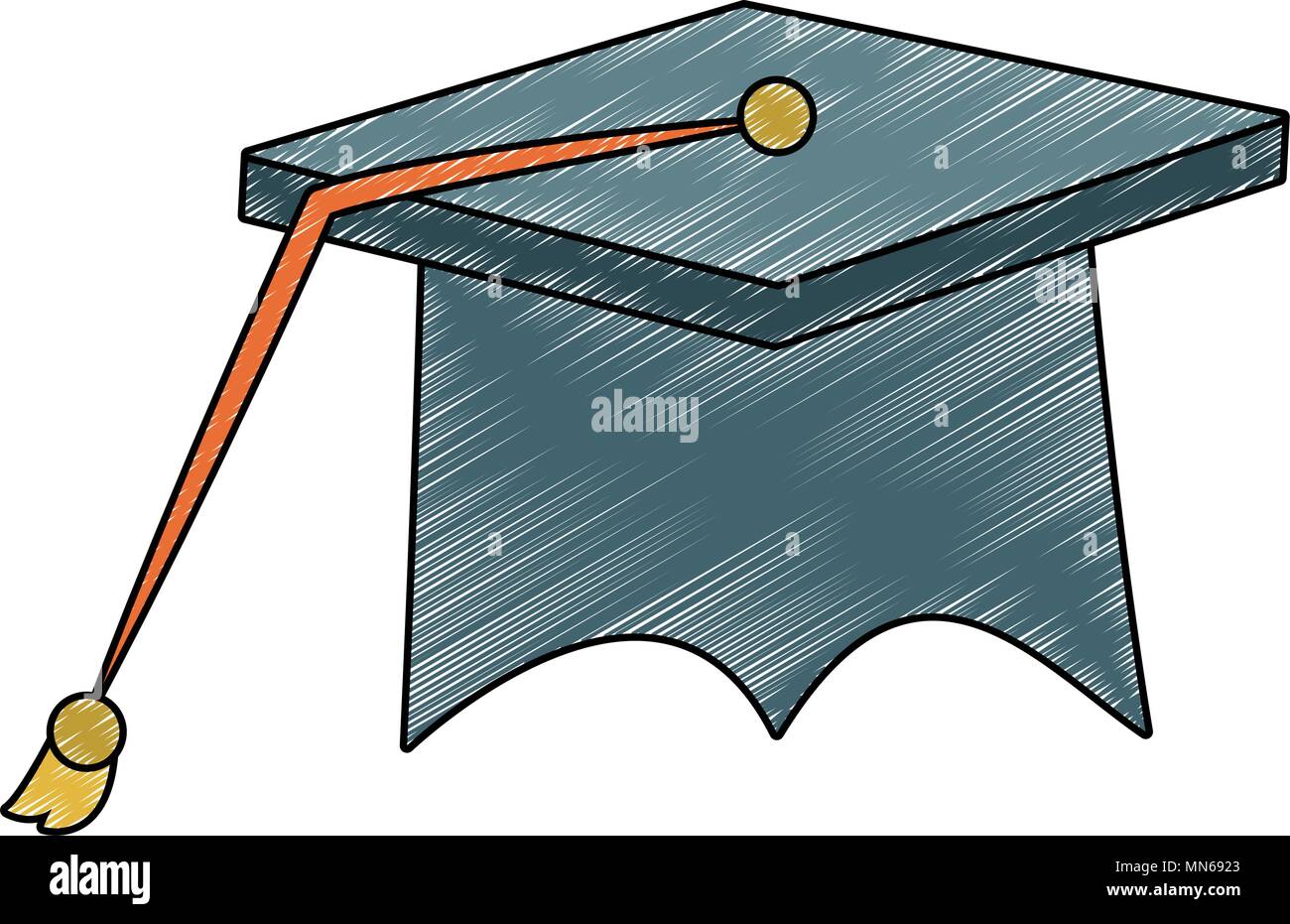 Graduation cap isolated scribble Stock Vector Image & Art - Alamy