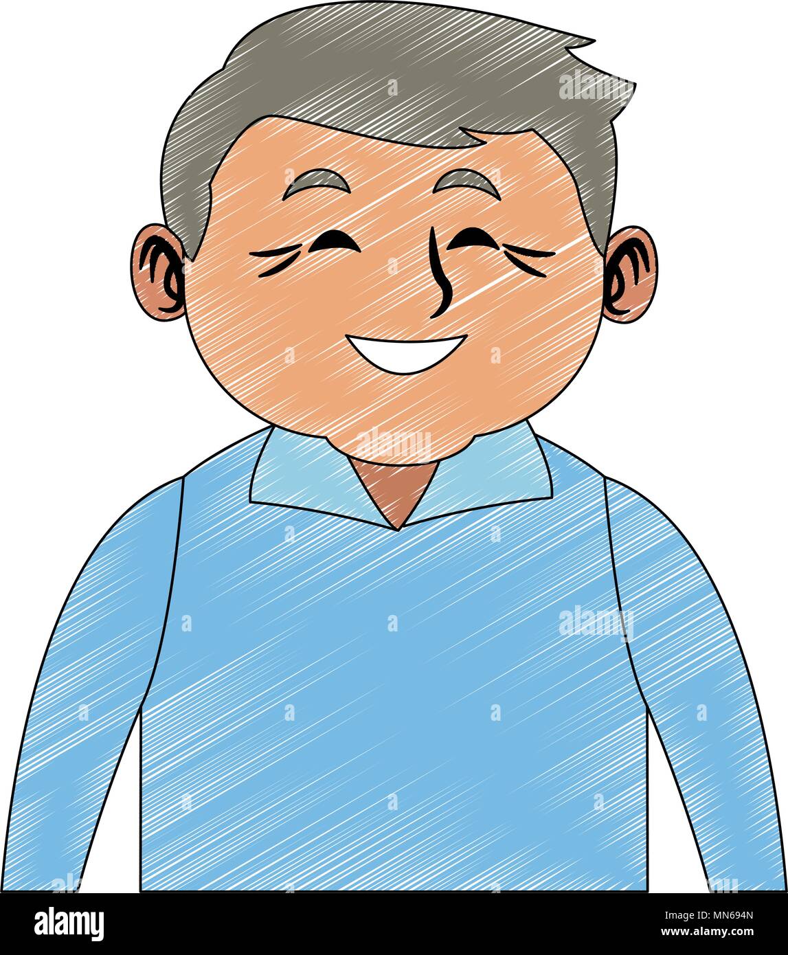 Cute grandfather cartoon scribble Stock Vector Image & Art - Alamy