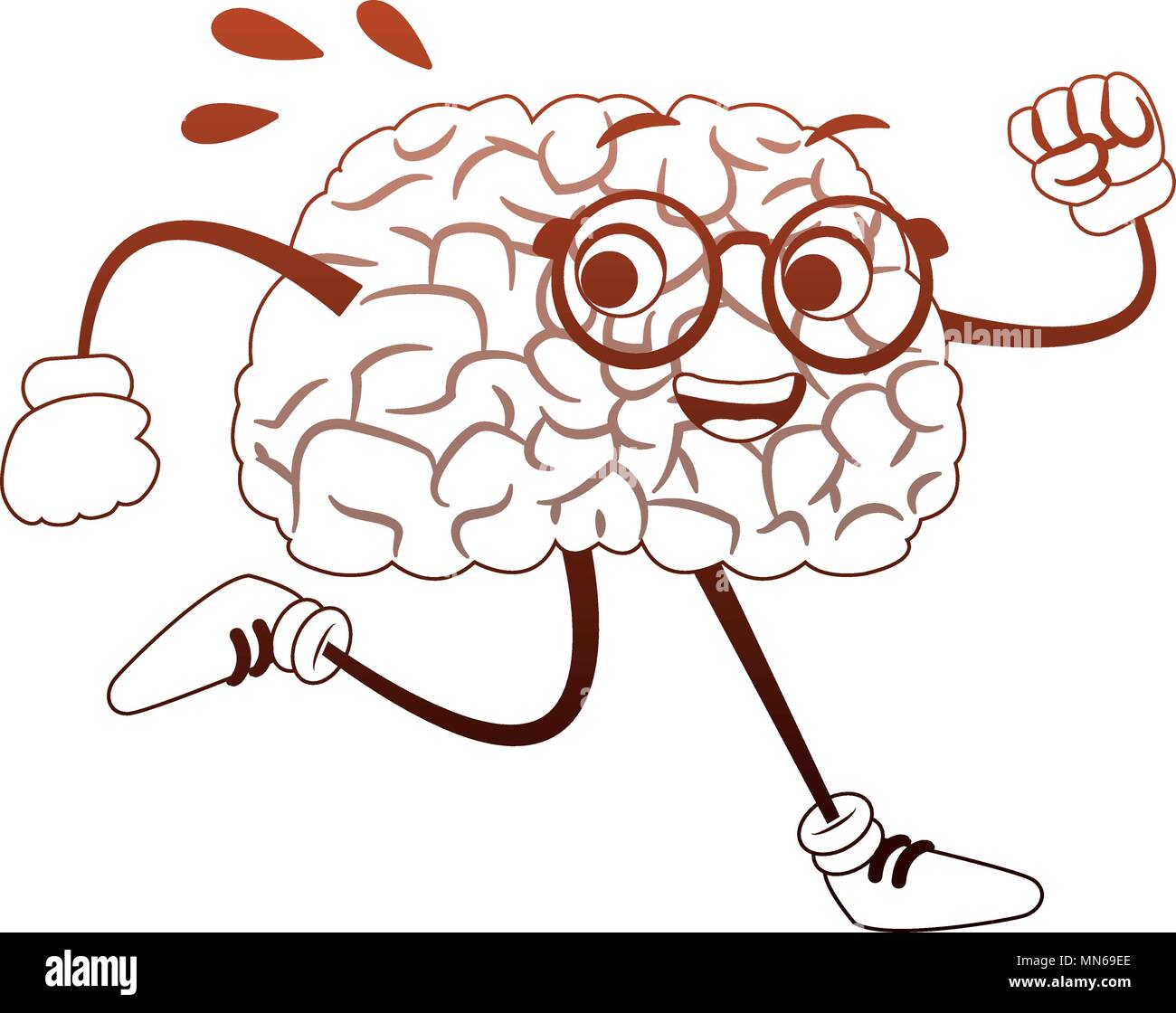 Running gloves drawing hi-res stock photography and images - Alamy