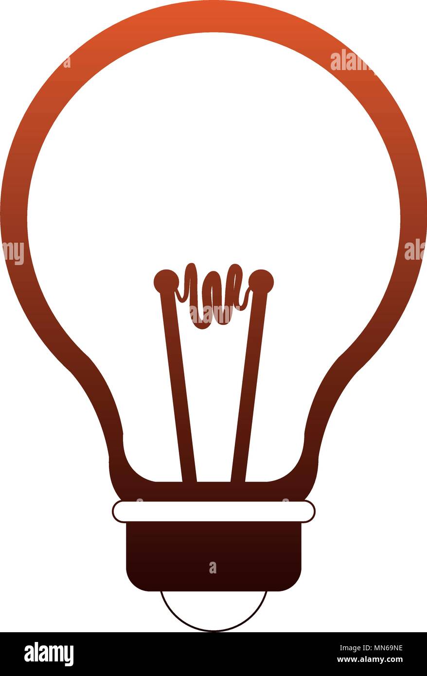 Light bulb symbol in orange and white colors Stock Vector Image & Art ...