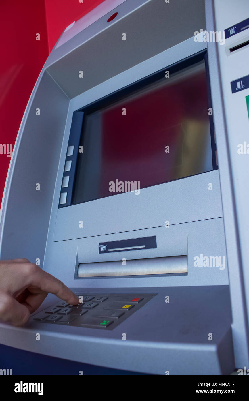 Atm close up hand woman hi-res stock photography and images - Alamy
