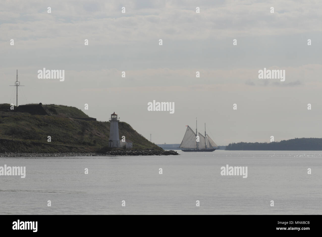 The Bluenose II sailing the Halifax Harbour, in Nova Scotia Stock Photo ...