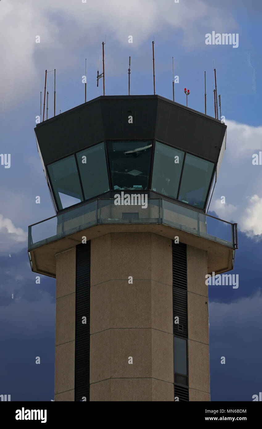 Control Tower in Storm Clouds Stock Photo - Alamy