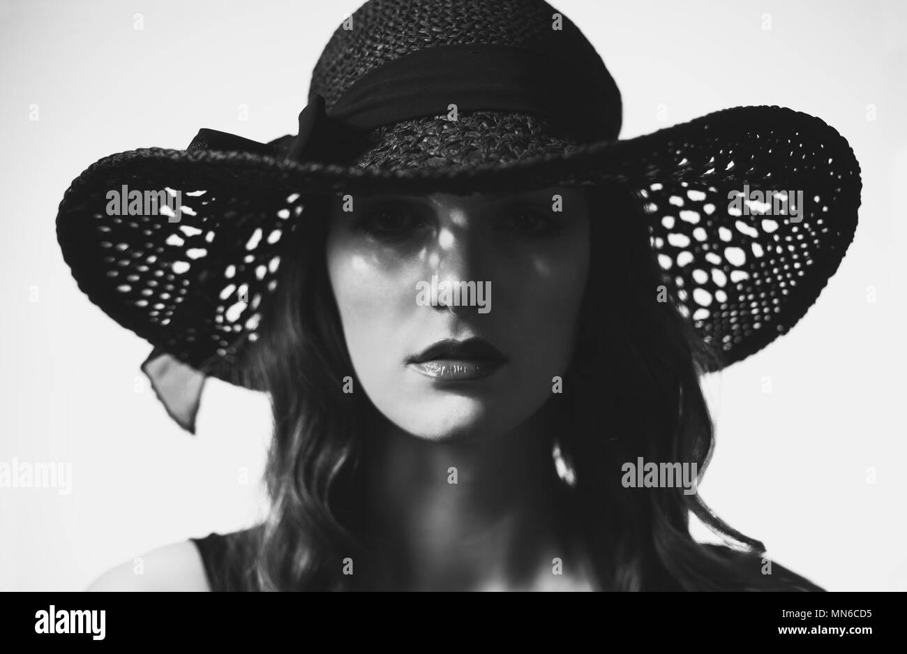 High contrast woman Black and White Stock Photos & Images - Alamy