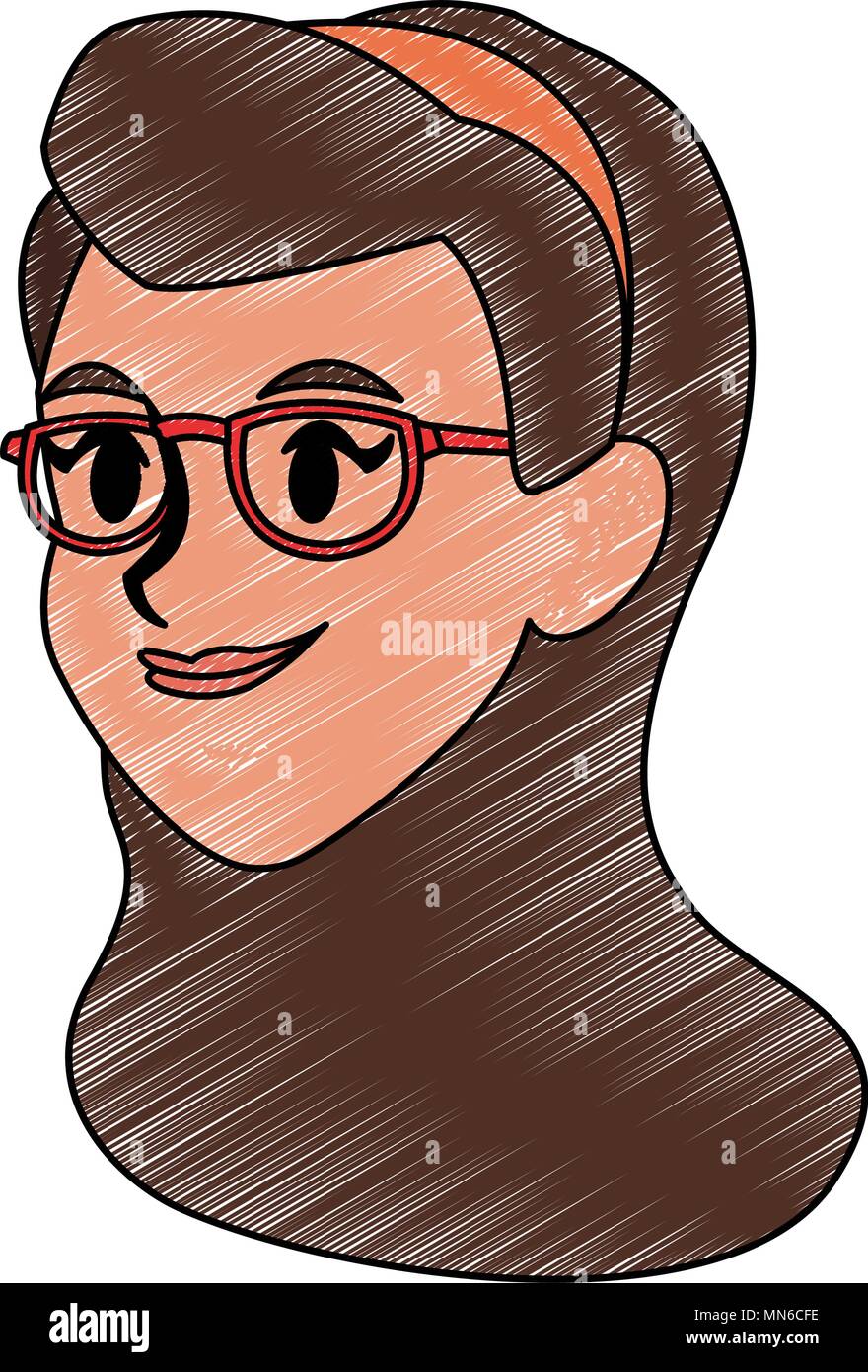 Young woman face scribble Stock Vector Image & Art - Alamy