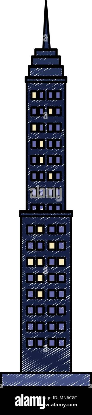 Skyscraper building isolated scribble Stock Vector Image & Art - Alamy