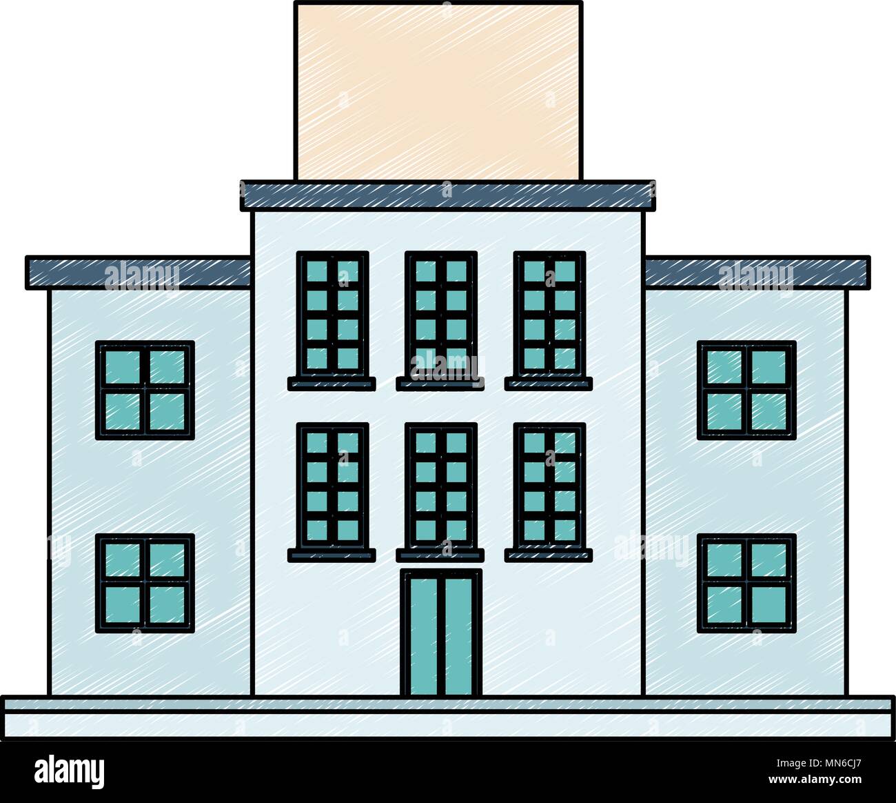 Urban building isolated scribble Stock Vector Image & Art - Alamy