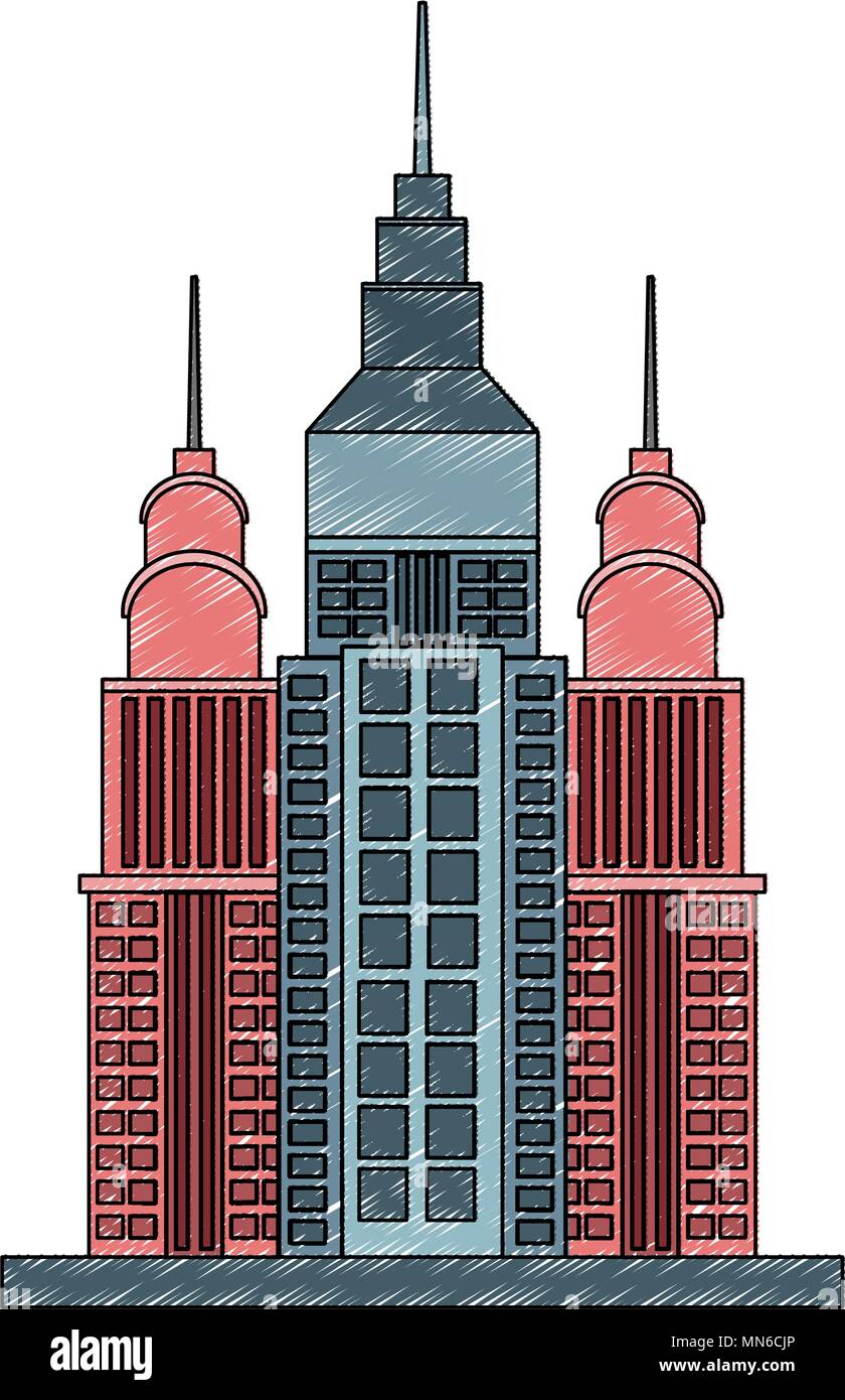 Skyscrapers buildings scenery scribble Stock Vector Image & Art - Alamy