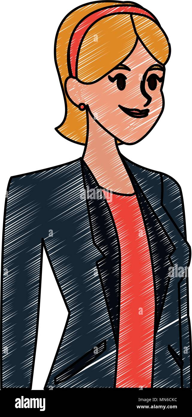 Young woman cartoon scribble Stock Vector Image & Art - Alamy