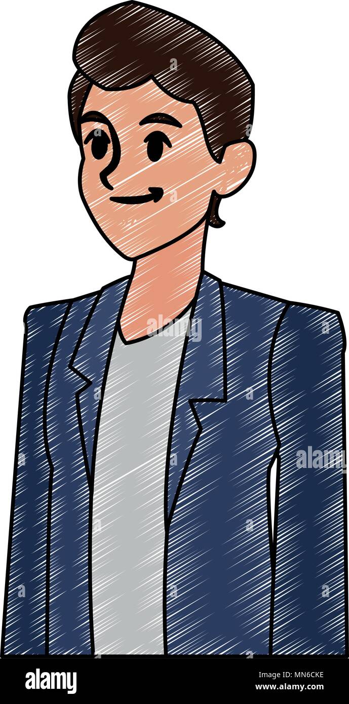 Young man cartoon scribble Stock Vector Image & Art - Alamy