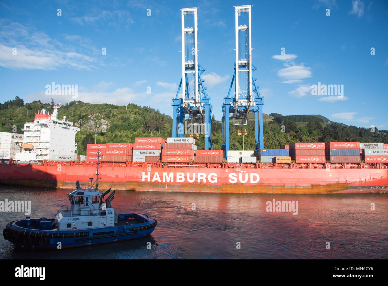 Dunedin, Otago, New Zealand-December 11,2016: Nautical vessel, cargo ...