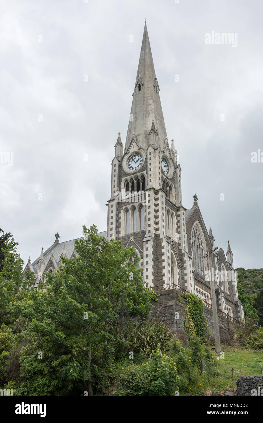 Dunedin, Otago, New Zealand-December 11,2016: Iona Church with Gothic ...