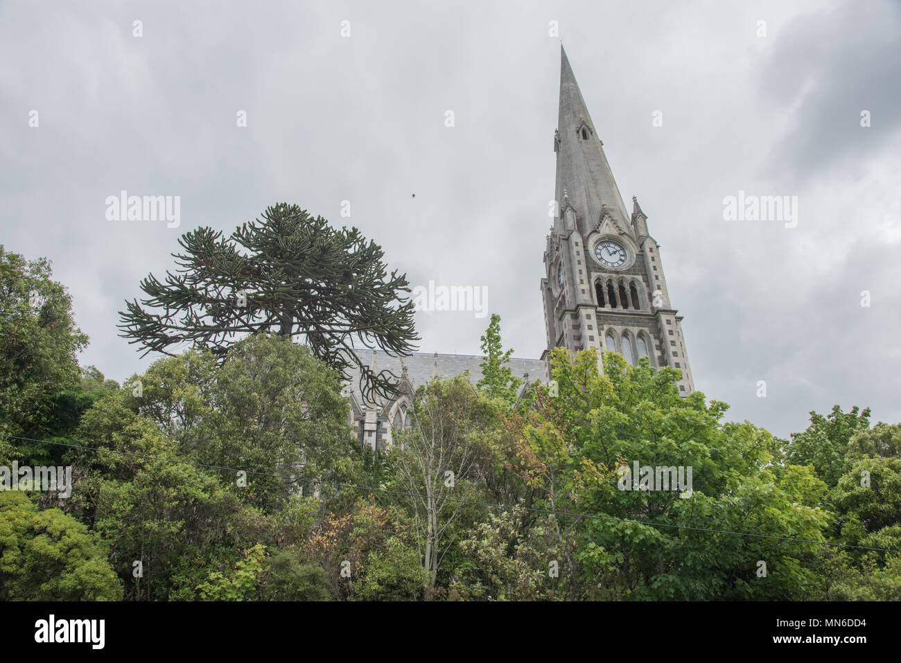 Dunedin, Otago, New Zealand-December 11,2016: Iona Church with Gothic ...