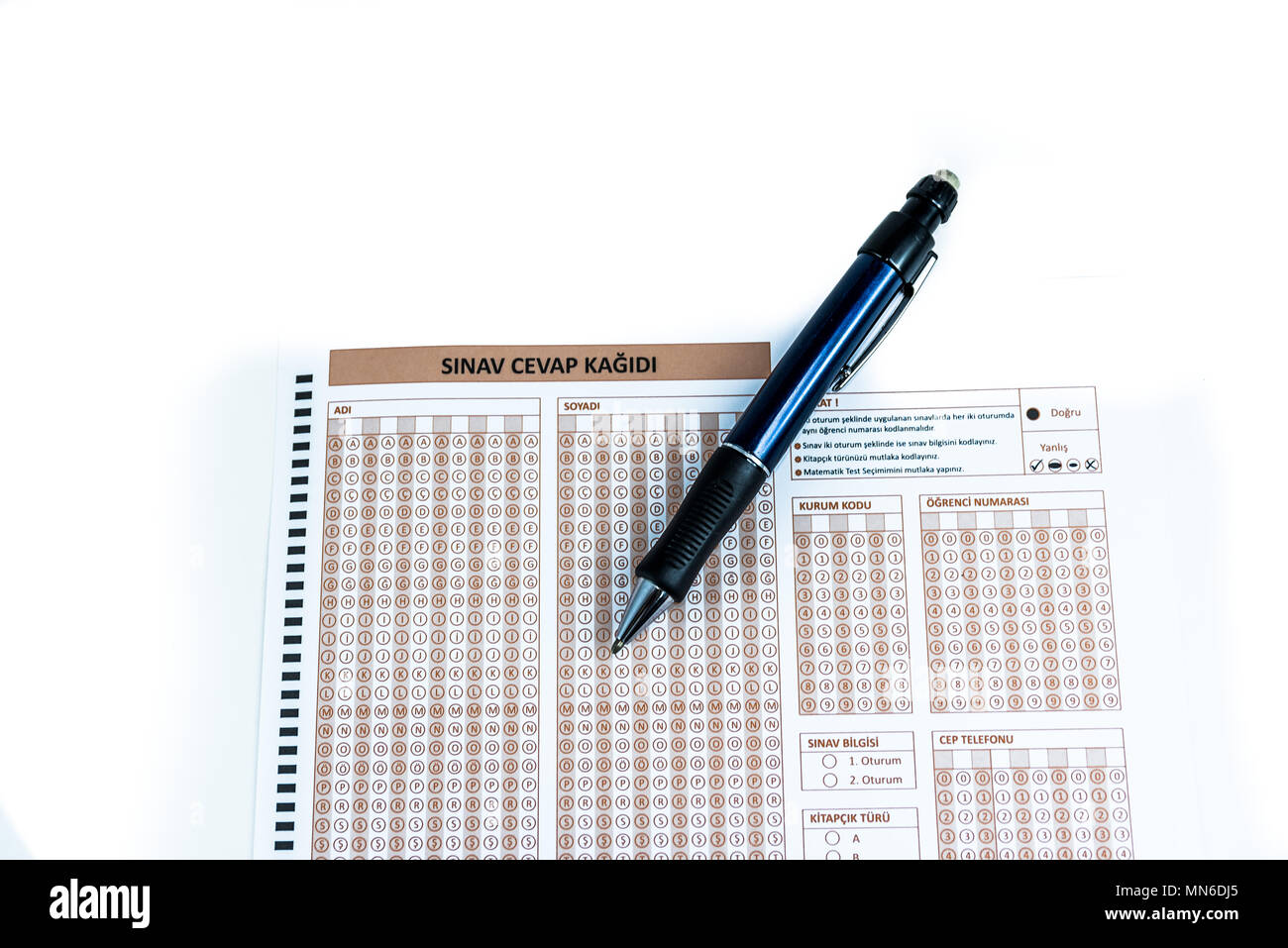 Exam answer sheet paper hi-res stock photography and images - Alamy