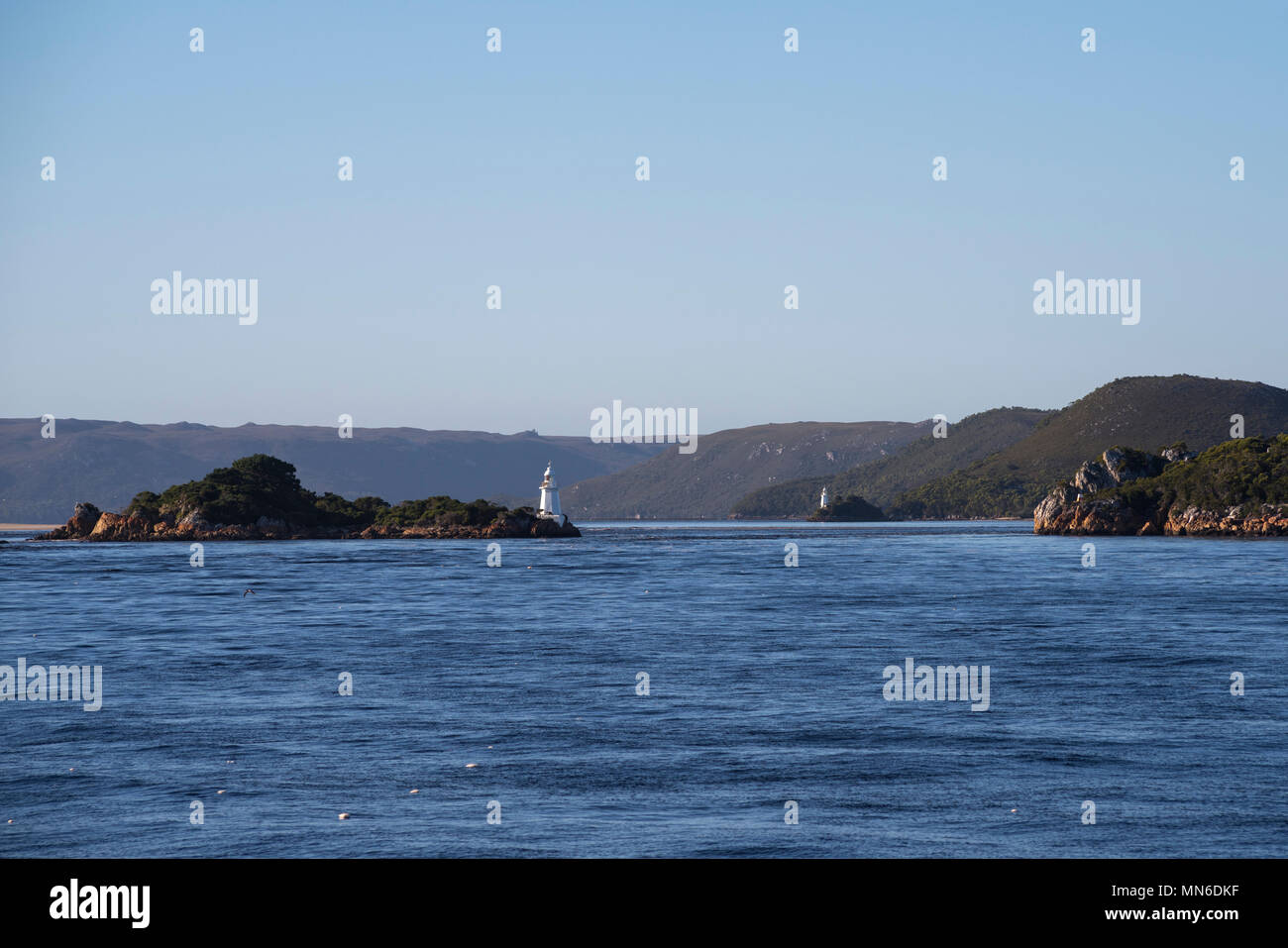 The Entrance Island Lighthouse, Hells gate, Macquarie Harbour, Tasmania ...