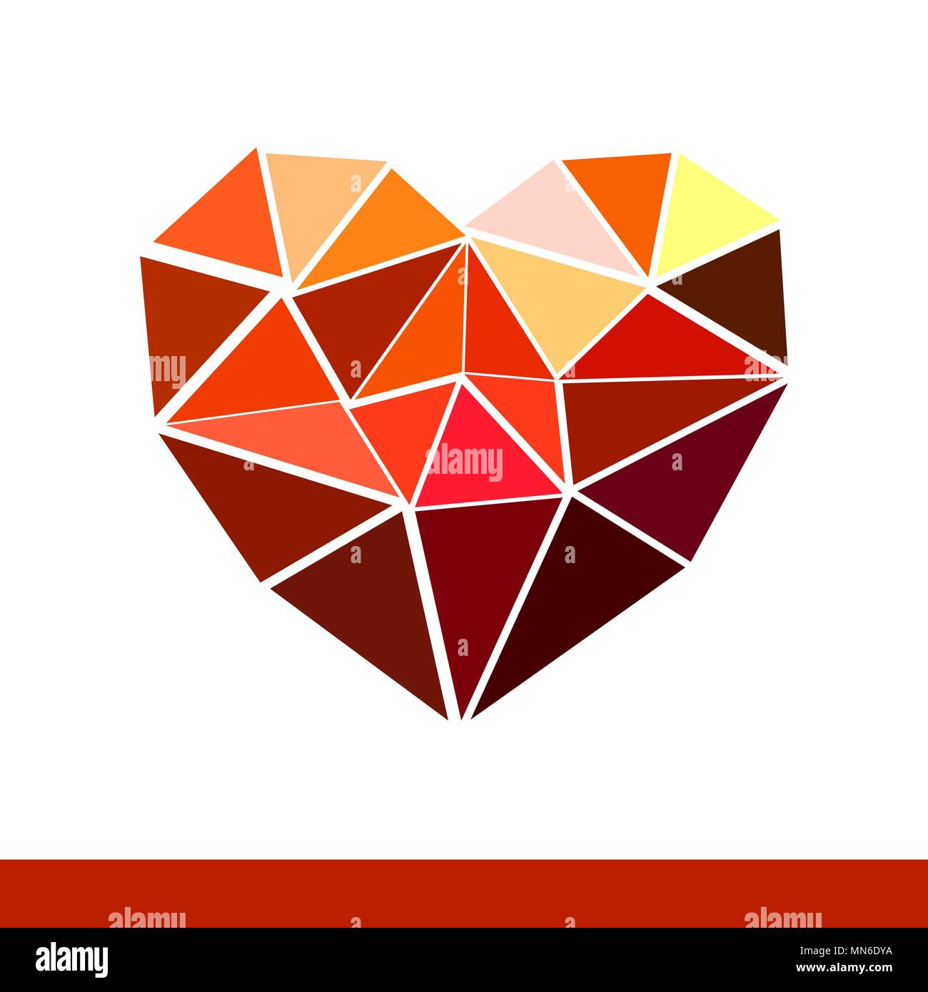Diamond heart broken into pieces vector illustration Stock Vector Image ...