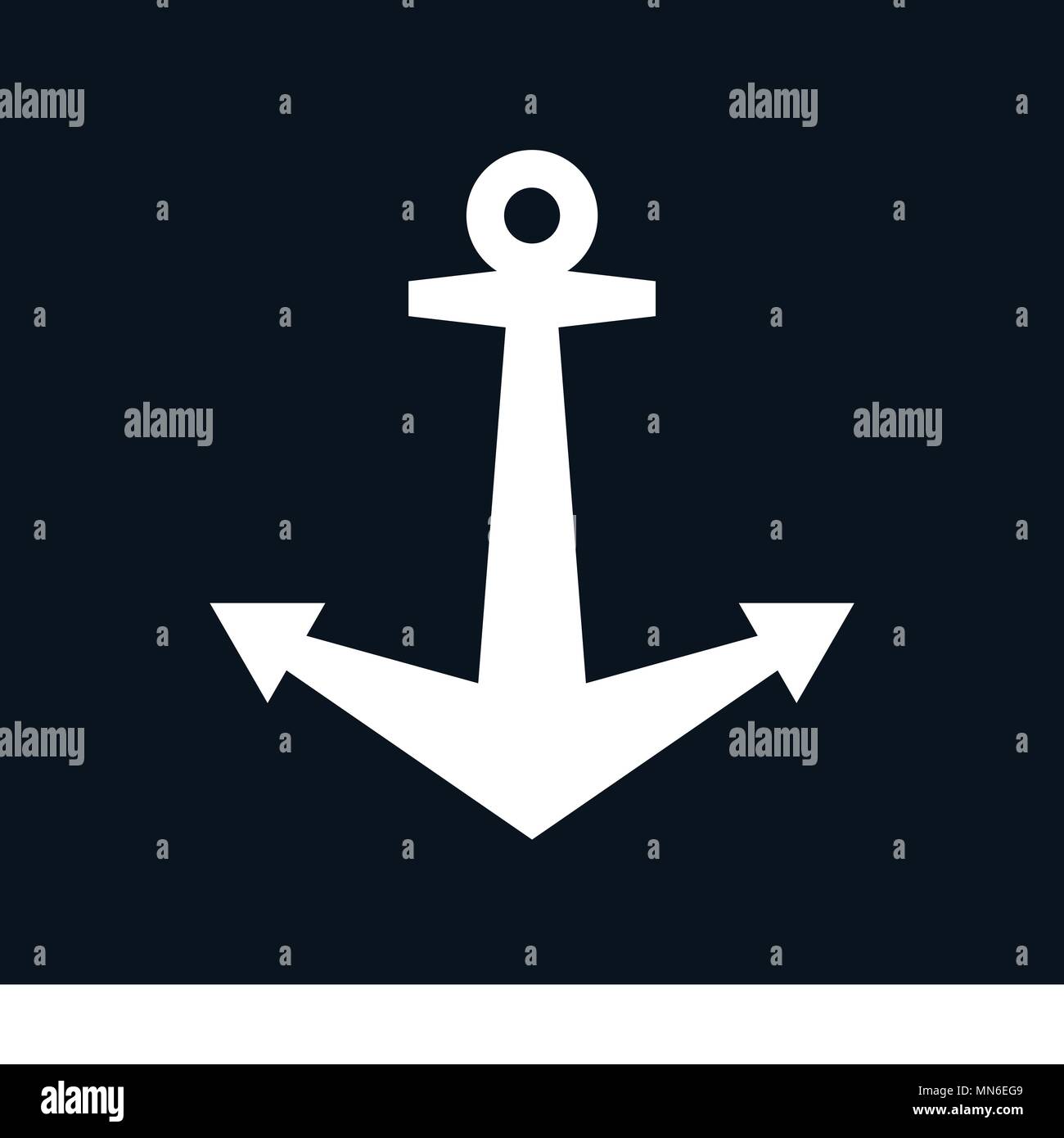 Ships anchor vector icon inversion Stock Vector Image & Art - Alamy