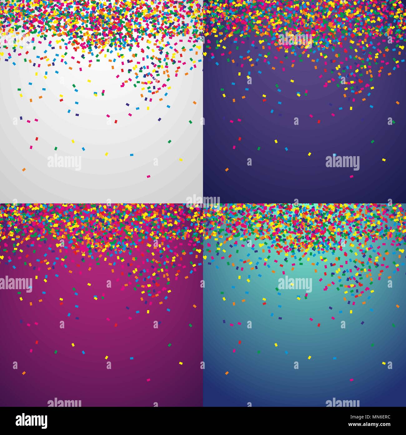 Confetti background vector set for festive printing poster postcard ...