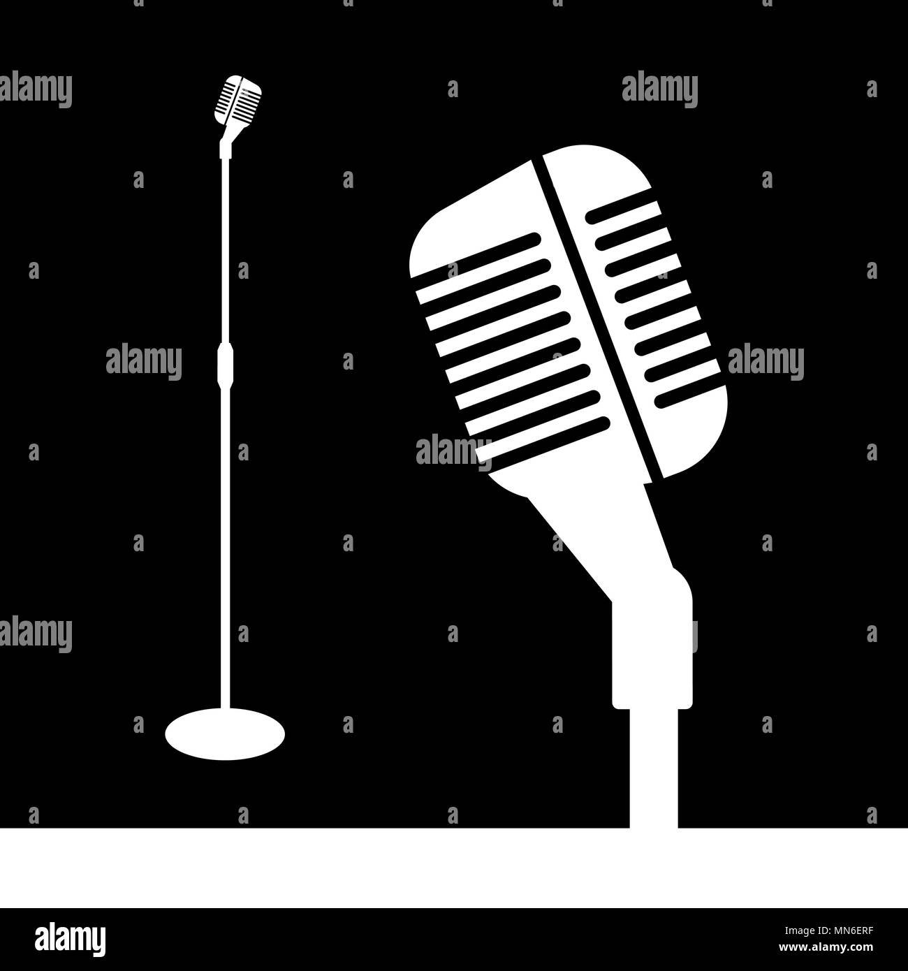 Icon microphone, illustration microphone, mic. Flat design, vector ...