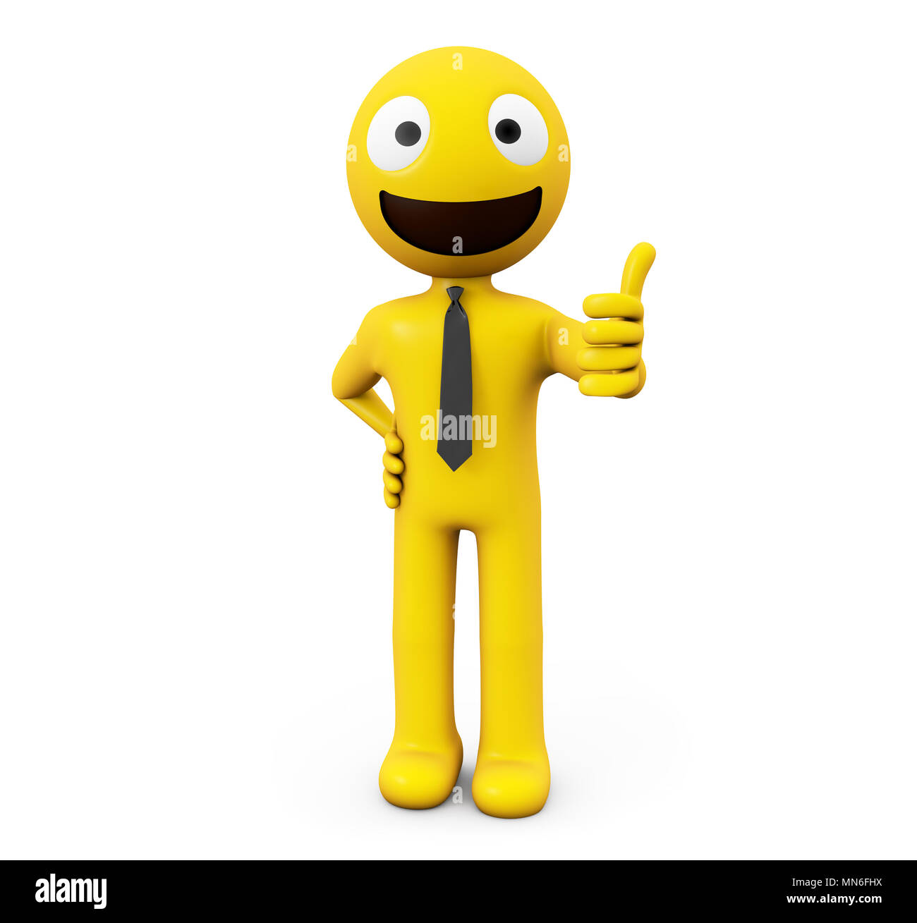 3d rendering of yellow character approving Stock Photo - Alamy