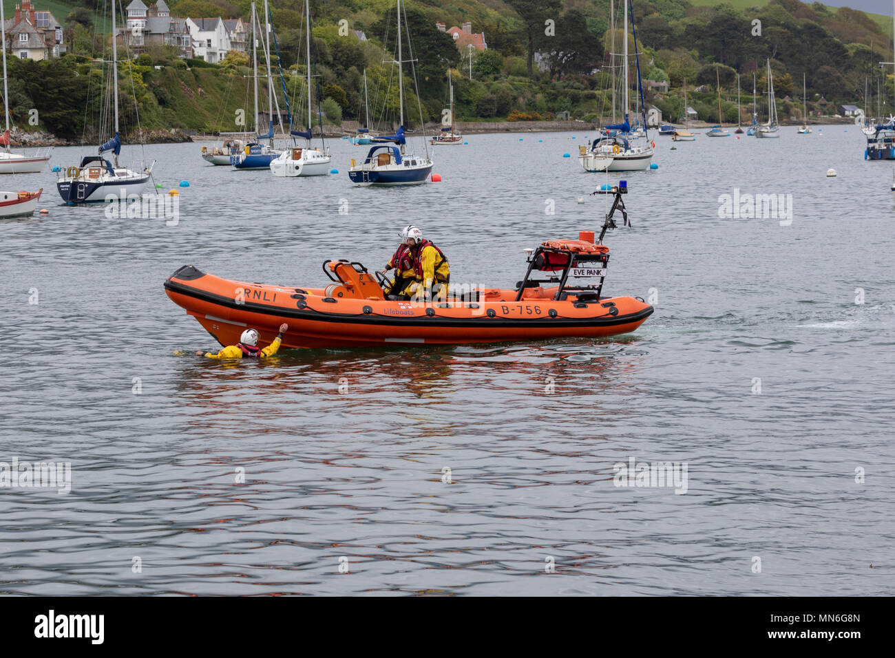 RYA Push the Boat Out day at Royal Cornwall Yacht Club. Man over board ...