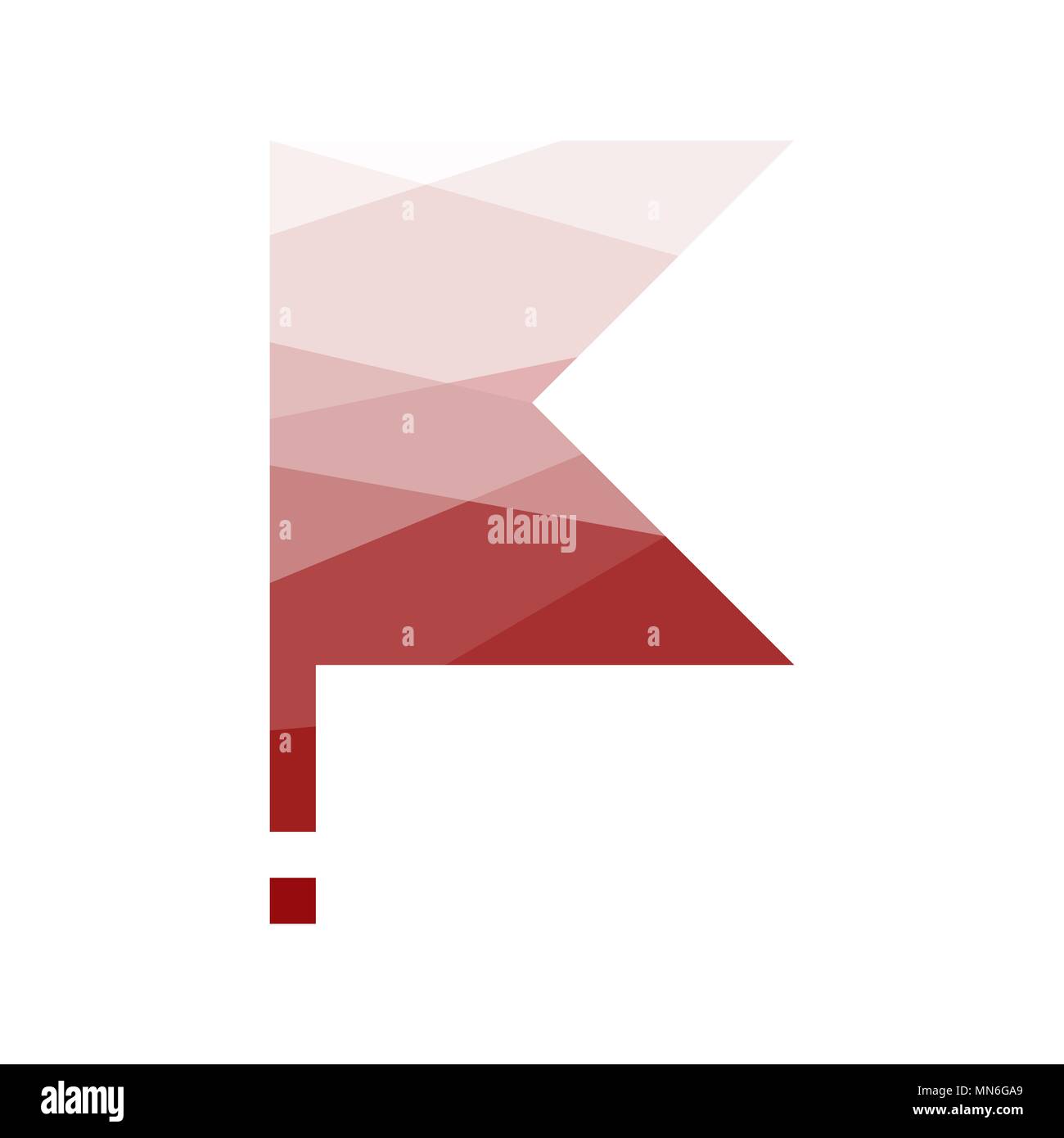 Low poly triangular Poland flag polygonal color effect. Vector isolated ...