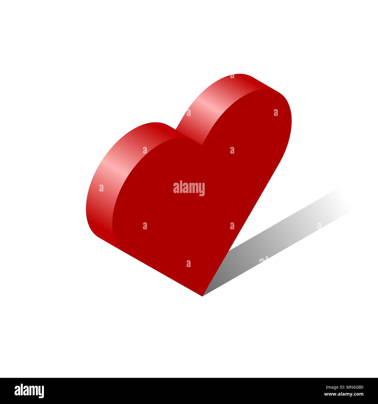 Isometric 3D image heart vector sign Stock Vector Image & Art - Alamy