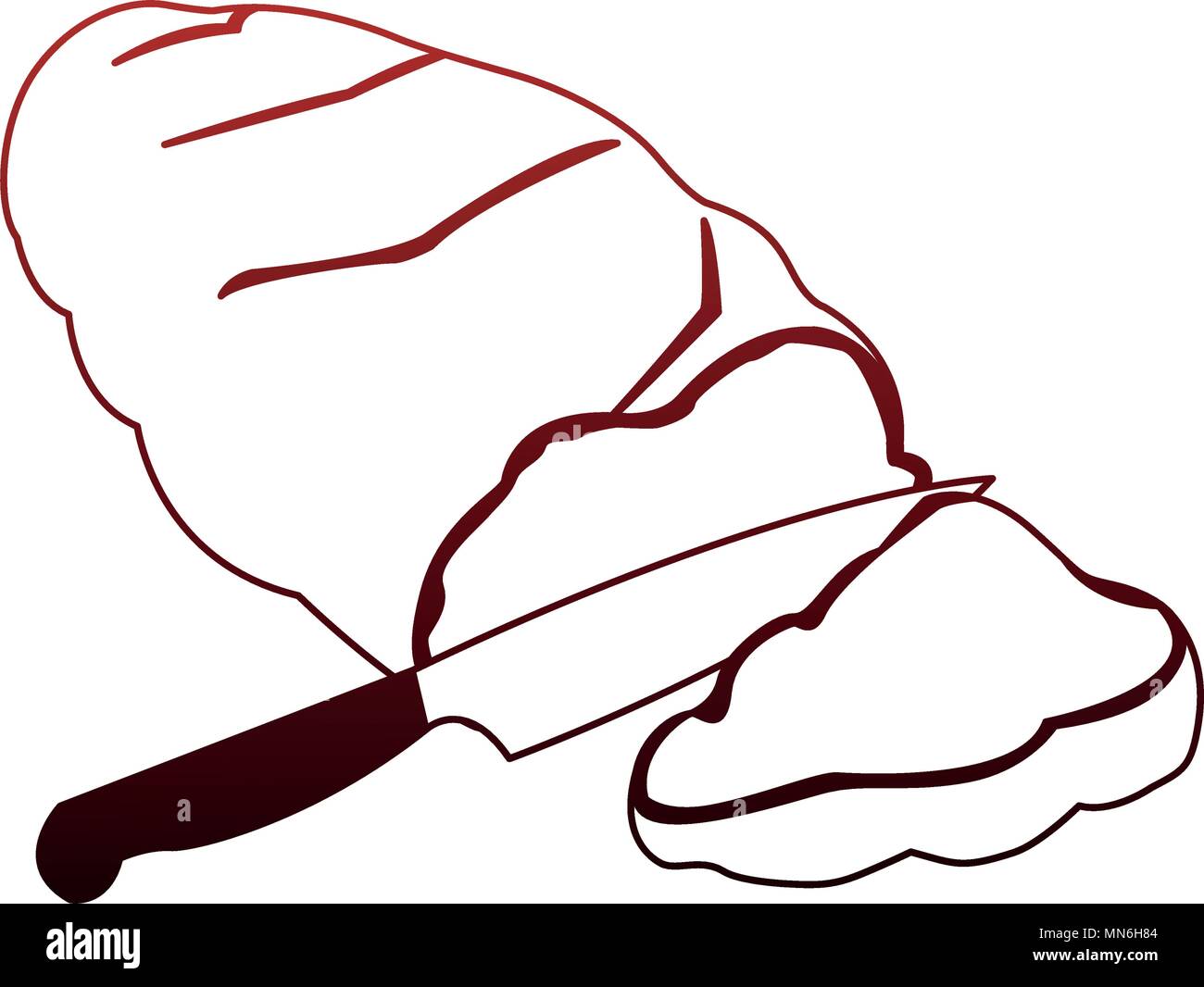 Cutting bun Stock Vector Images - Alamy