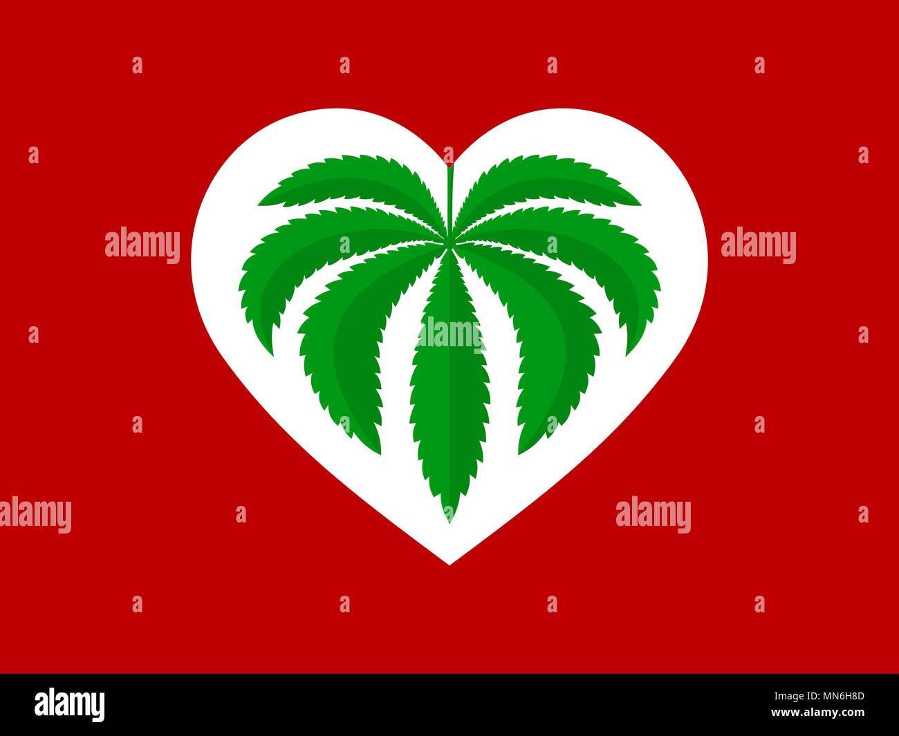 Leaf cannabis plant in Stock Vector Images - Alamy