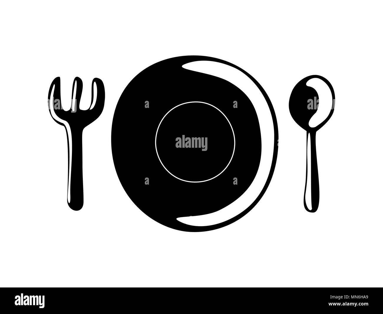 Cooking symbol group Black and White Stock Photos & Images - Alamy