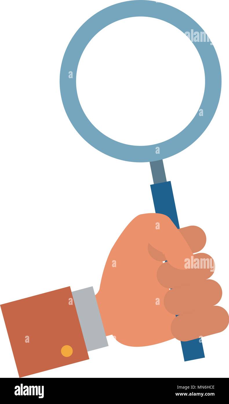 Hand with magnifying glass Stock Vector Image & Art - Alamy