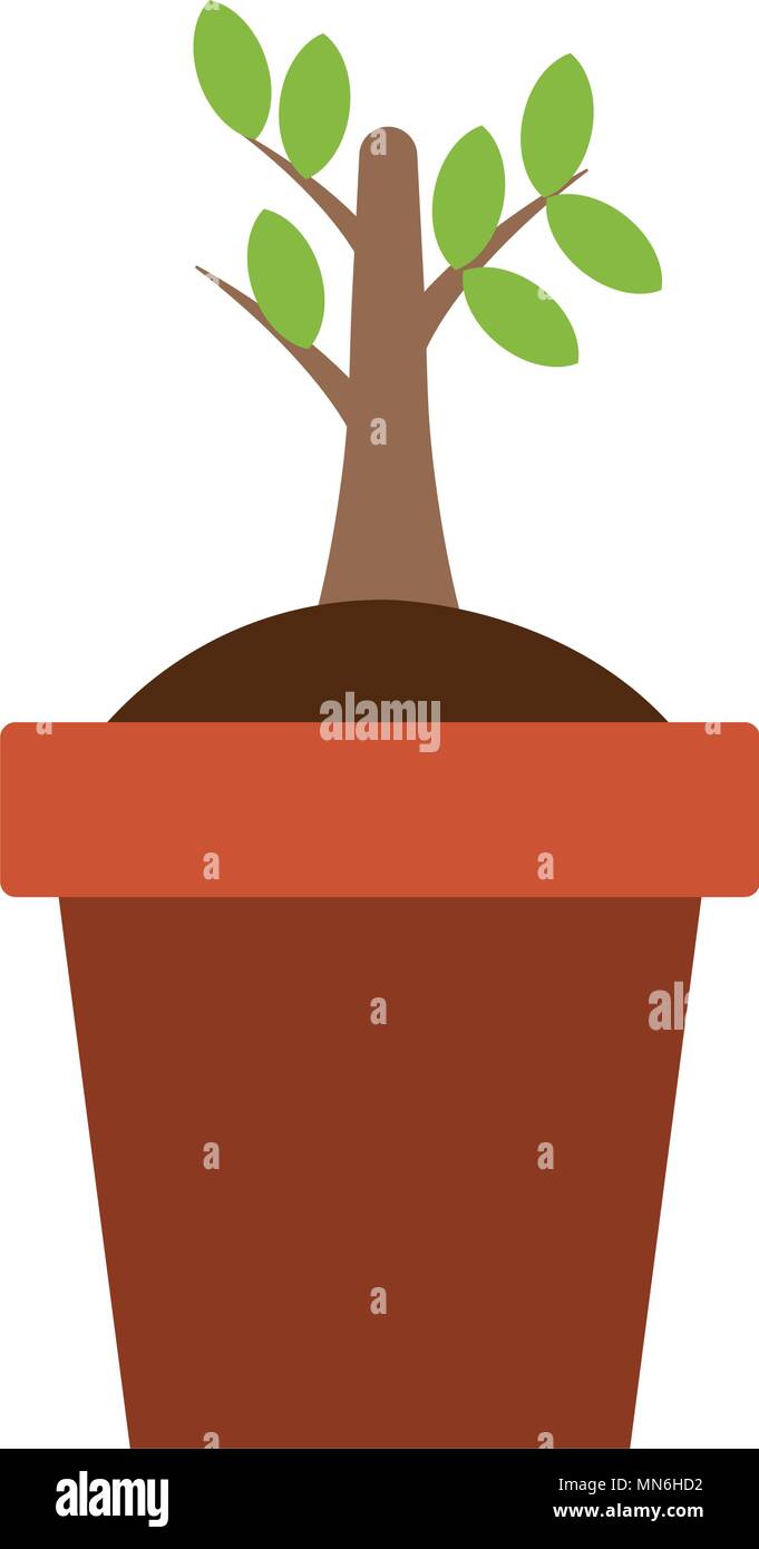 Plant in pot symbol Stock Vector Image & Art - Alamy