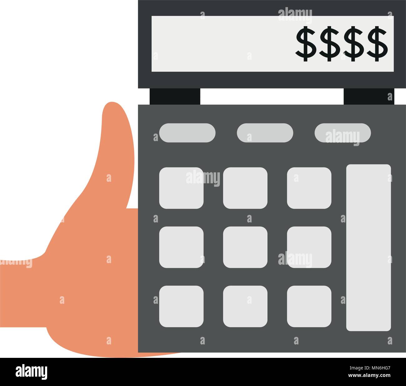 Hand using calculator Stock Vector Images - Alamy