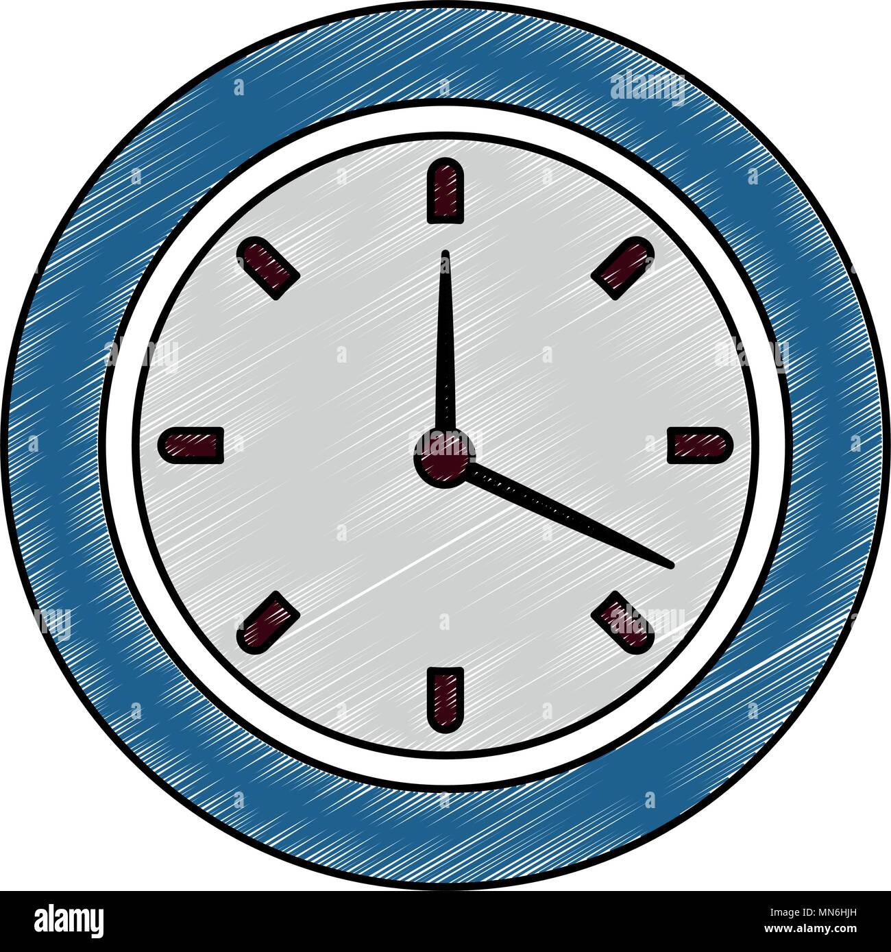 Wall clock symbol scribble Stock Vector Image & Art - Alamy