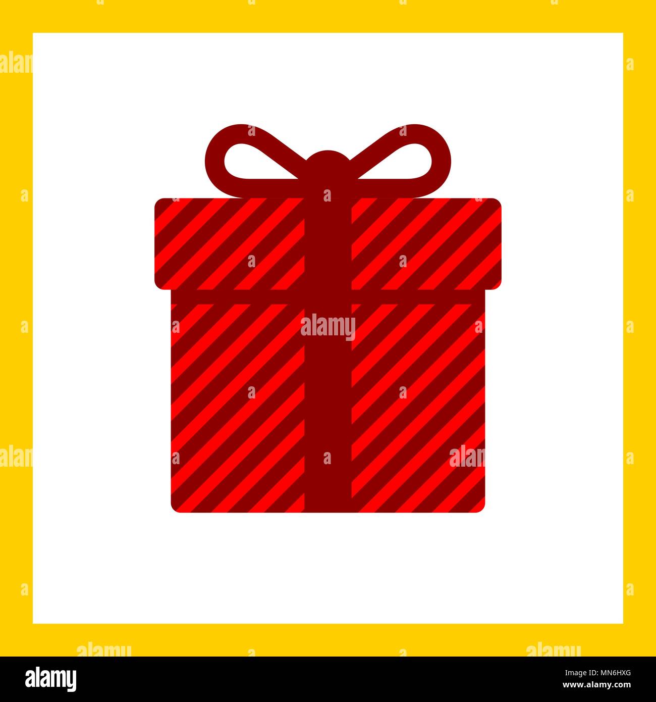 Giftbox red ribbon on Stock Vector Images - Alamy