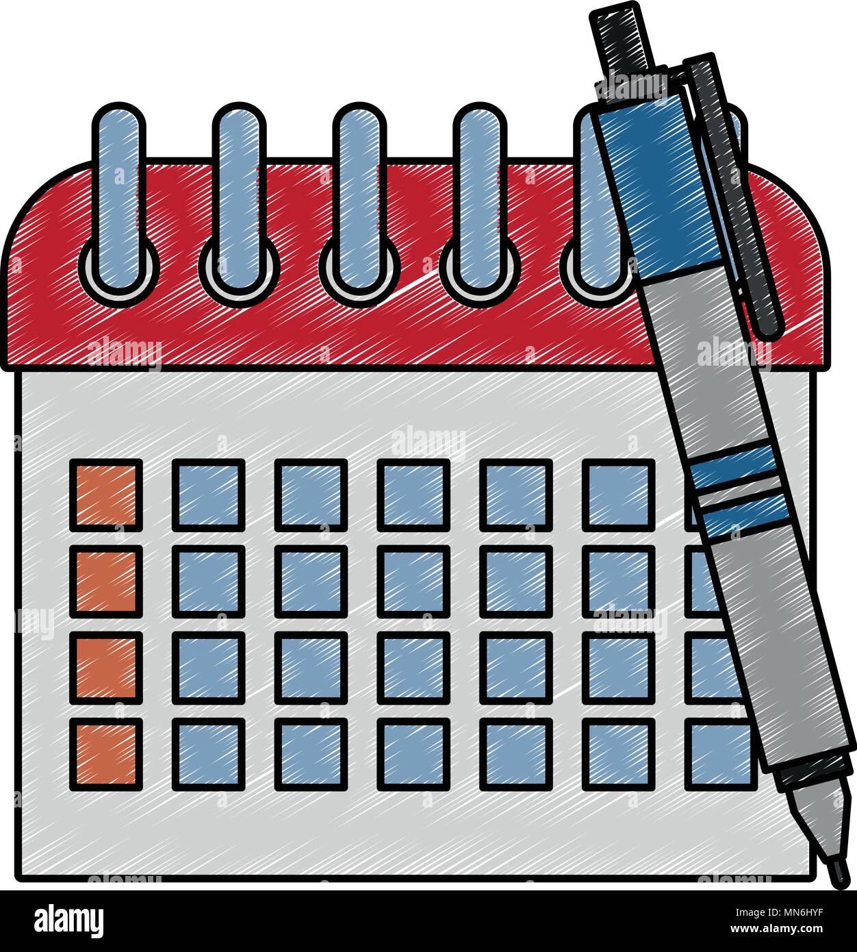 Calendar scribble Stock Vector Images - Alamy