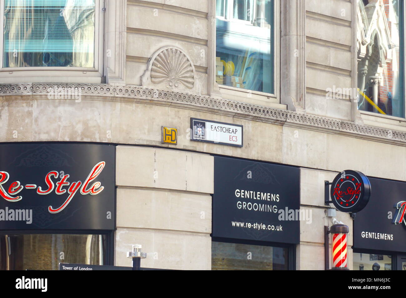 Eastcheap, an ex market street in the city of London, England, U.K ...