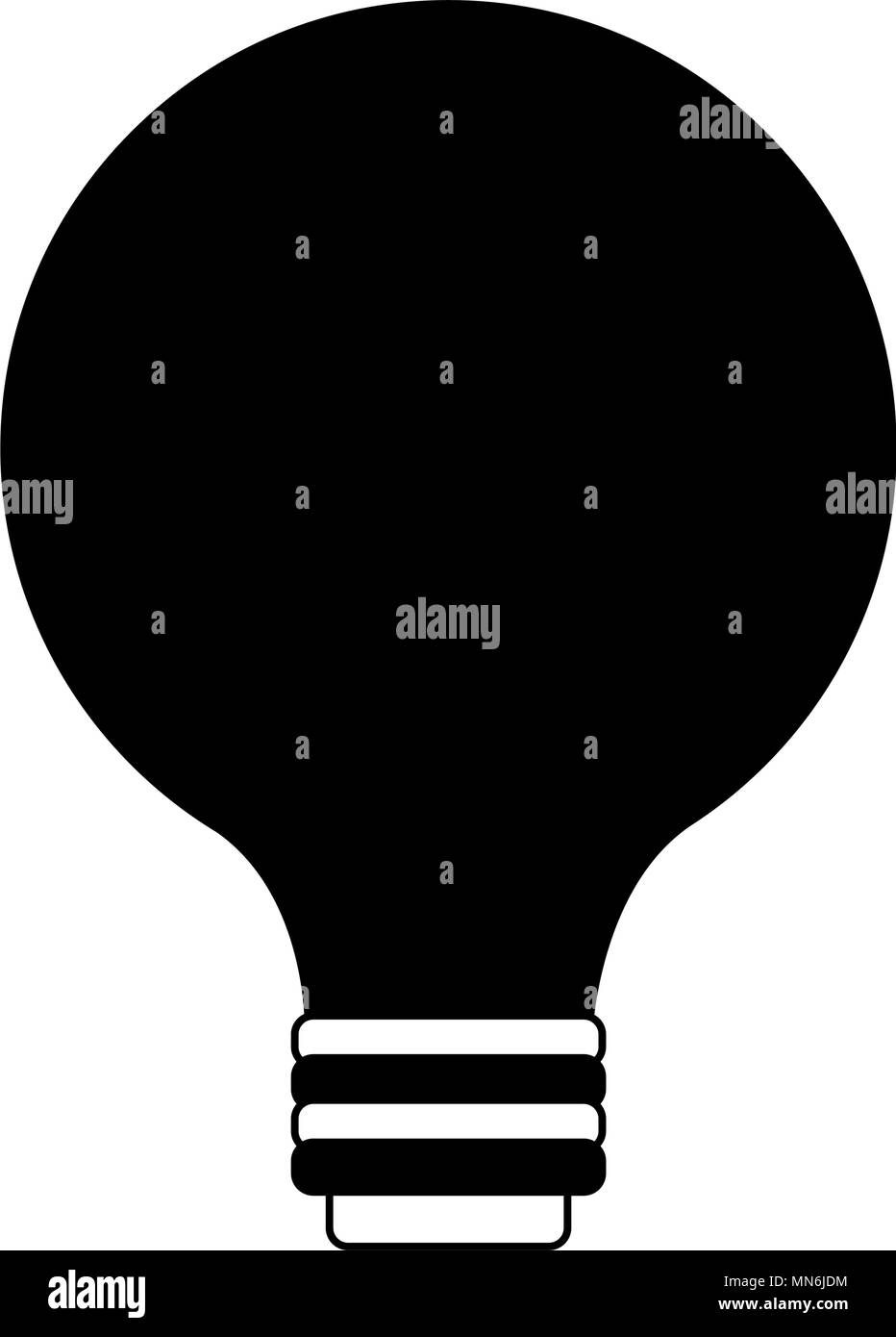 Light bulb symbol in black and white colors Stock Vector Image & Art ...