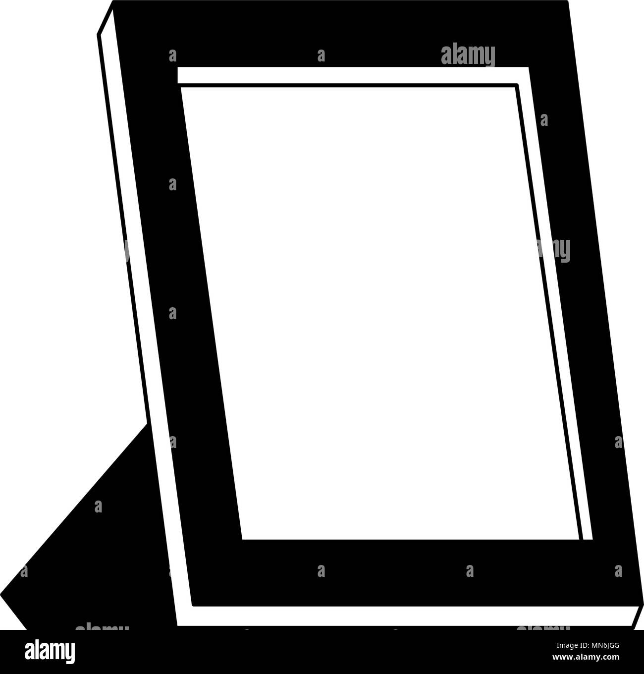Empty portrait frame in black and white colors Stock Vector Image & Art ...