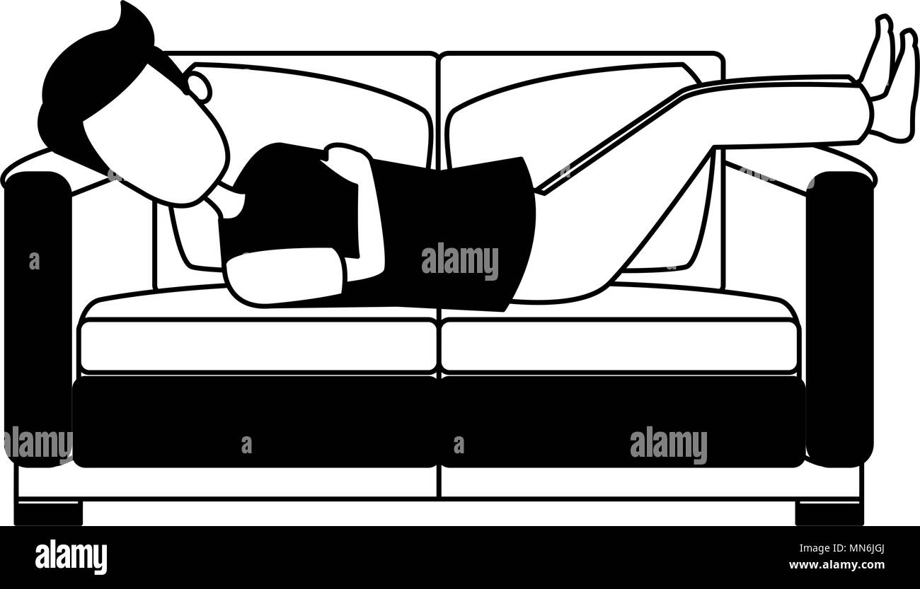 Lazy man couch Black and White Stock Photos & Images - Alamy